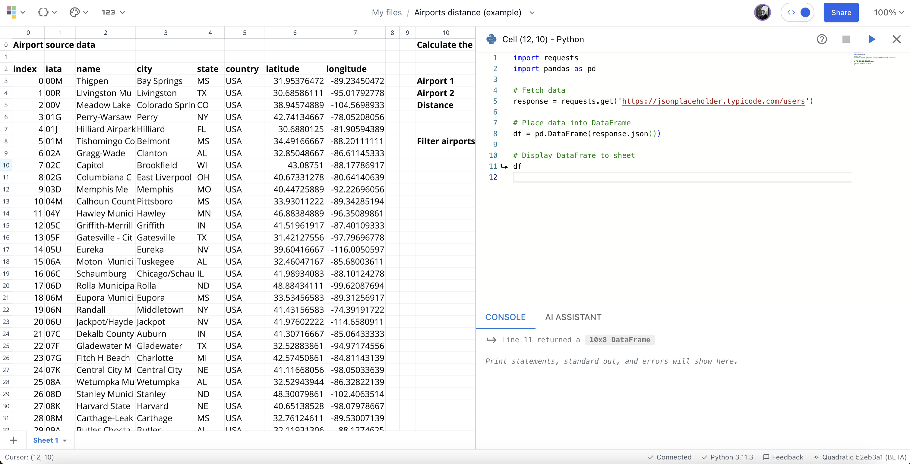 Building a code spreadsheet that developers love